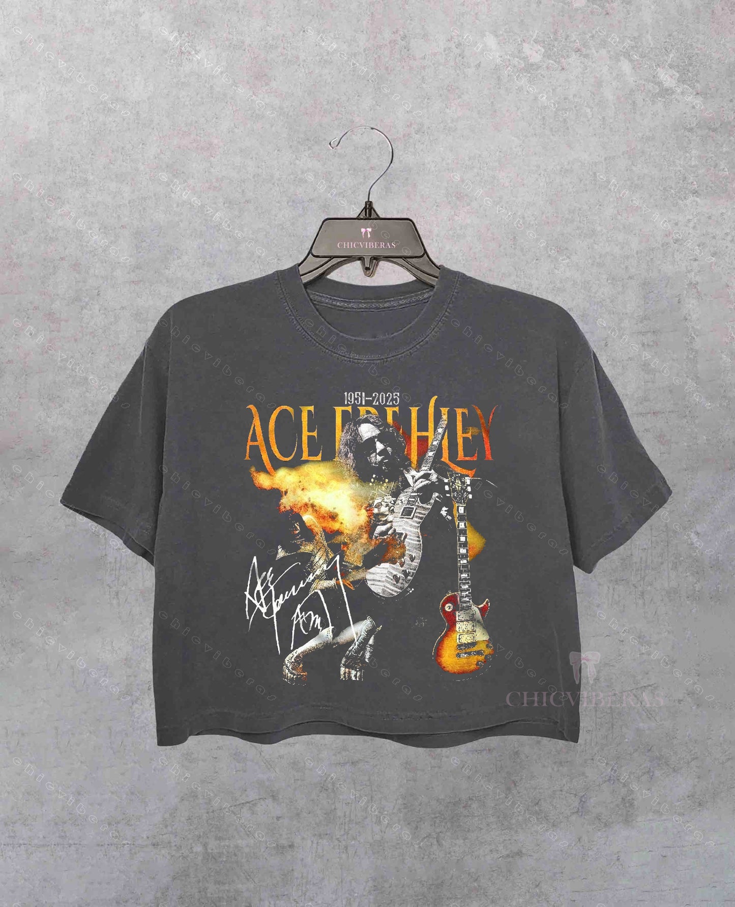 RIP Ace Frehley Kiss Rock And Roll Legend Tribute Crop Shirt – CHICVIBERAS